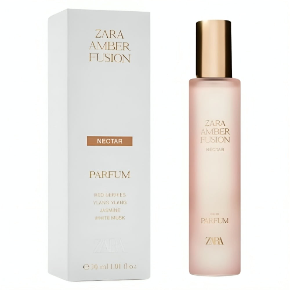Zara Amber Fusion Nectar Women Perfume Floral Fruity Amber Fragrance Scent with Bergamot Mango ...
