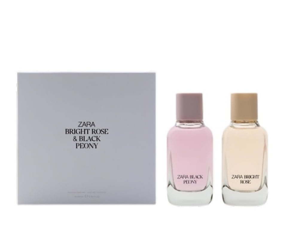 Zara Bright Rose + Black Peony Perfume Duo Set for Women Eau de Parfum ...