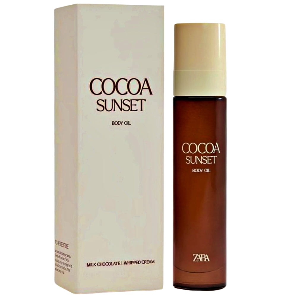 Zara Cocoa Sunset Body Oil for Women Sweet Milk Chocolate Vanilla with ...
