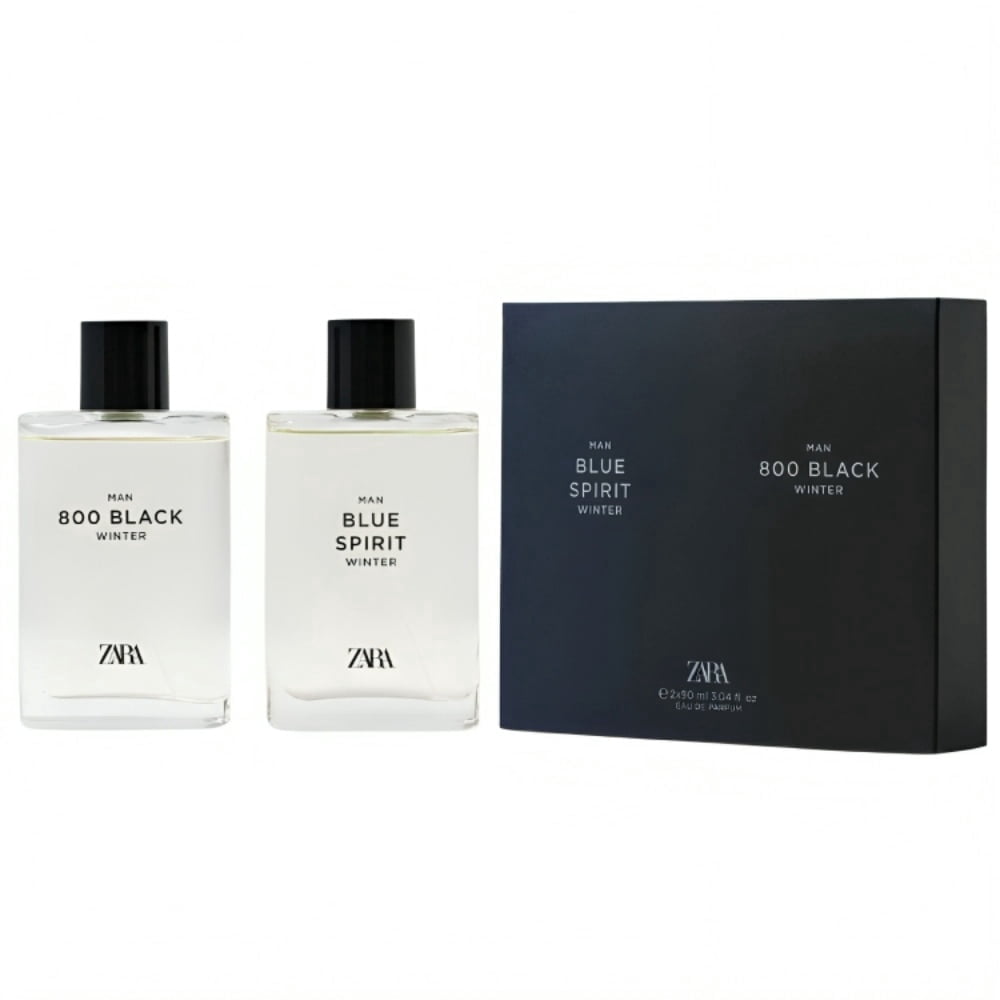 Zara Man 800 Black Winter & Man Blue Spirit Winter Perfume Intense ...