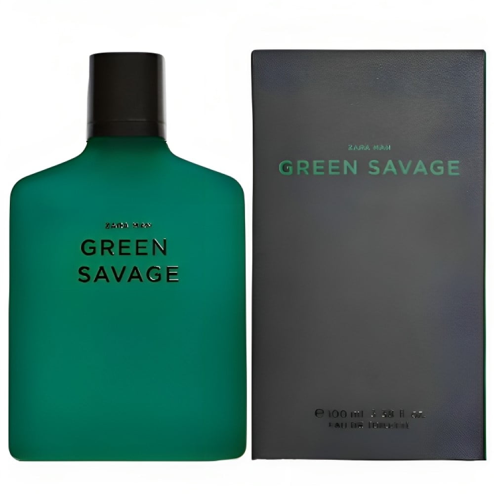 Zara Man Green Savage Cologne for Men EDT Eau De Toilette 100 ML (3.4 ...