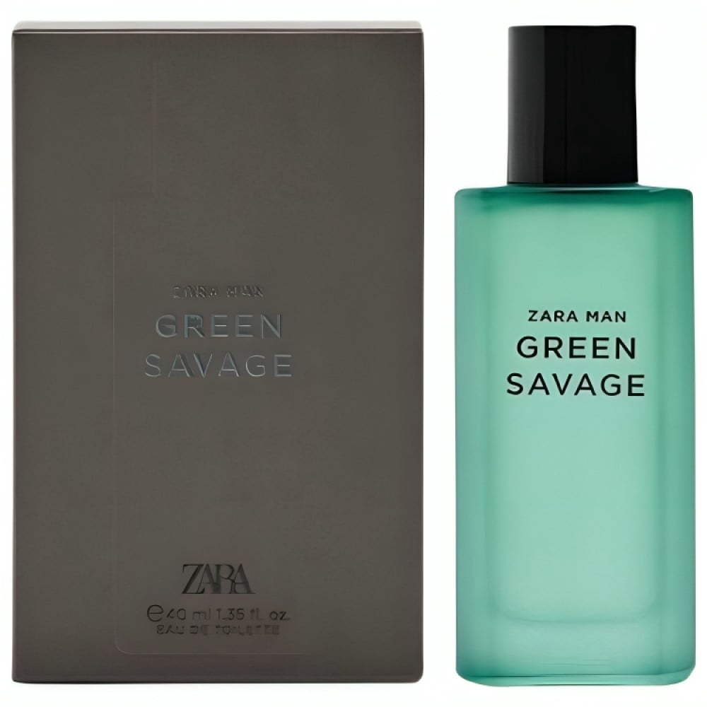 Zara Man Green Savage Cologne for Men EDT Eau De Toilette 40 ML (1.35 ...