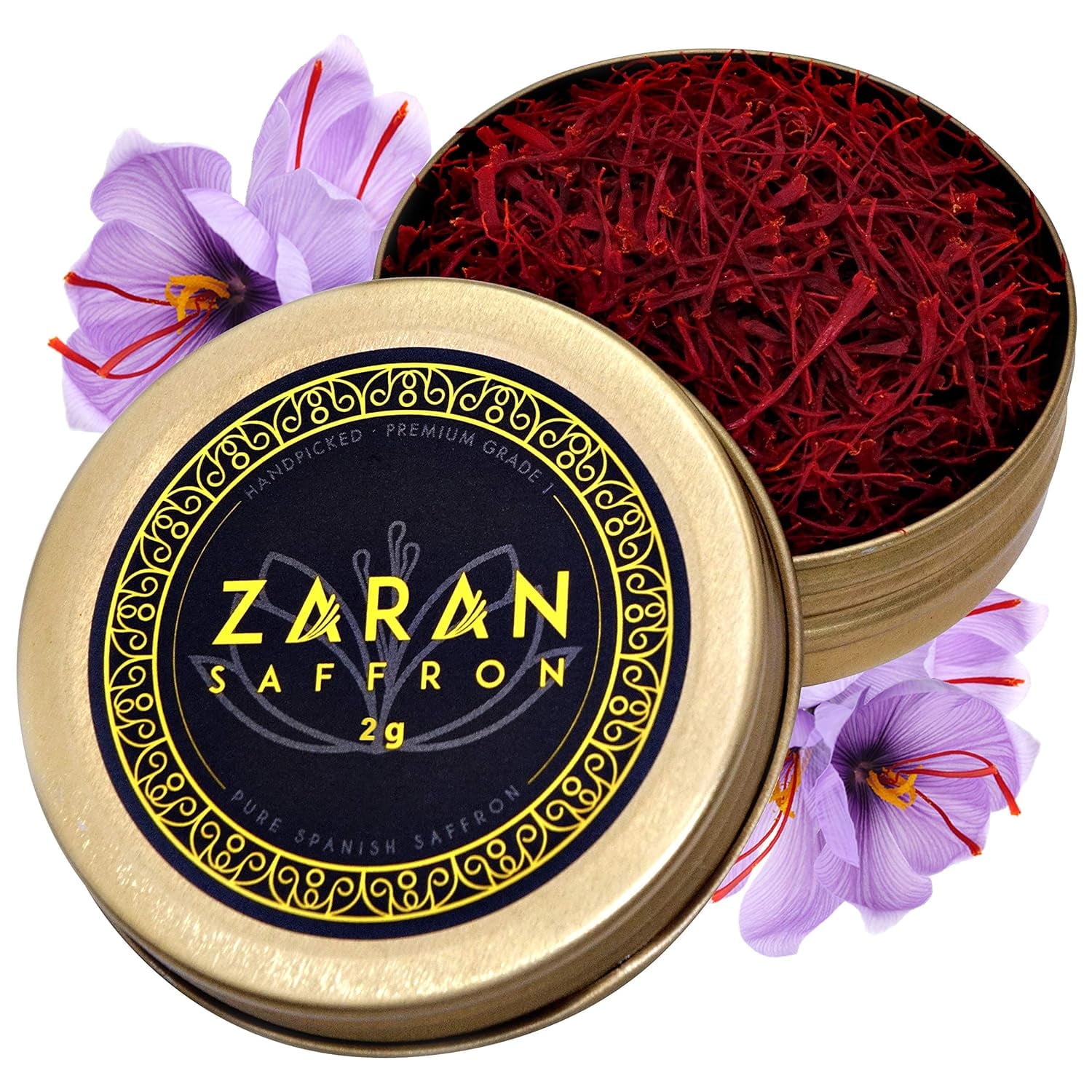 Zaran Saffron, Spanish Saffron Threads, 2 Grams, All-Red Floral Aroma ...