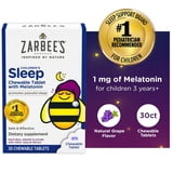 Zarbee's Children's Sleep Chewable Tablet with Melatonin, Grape, 30 ...