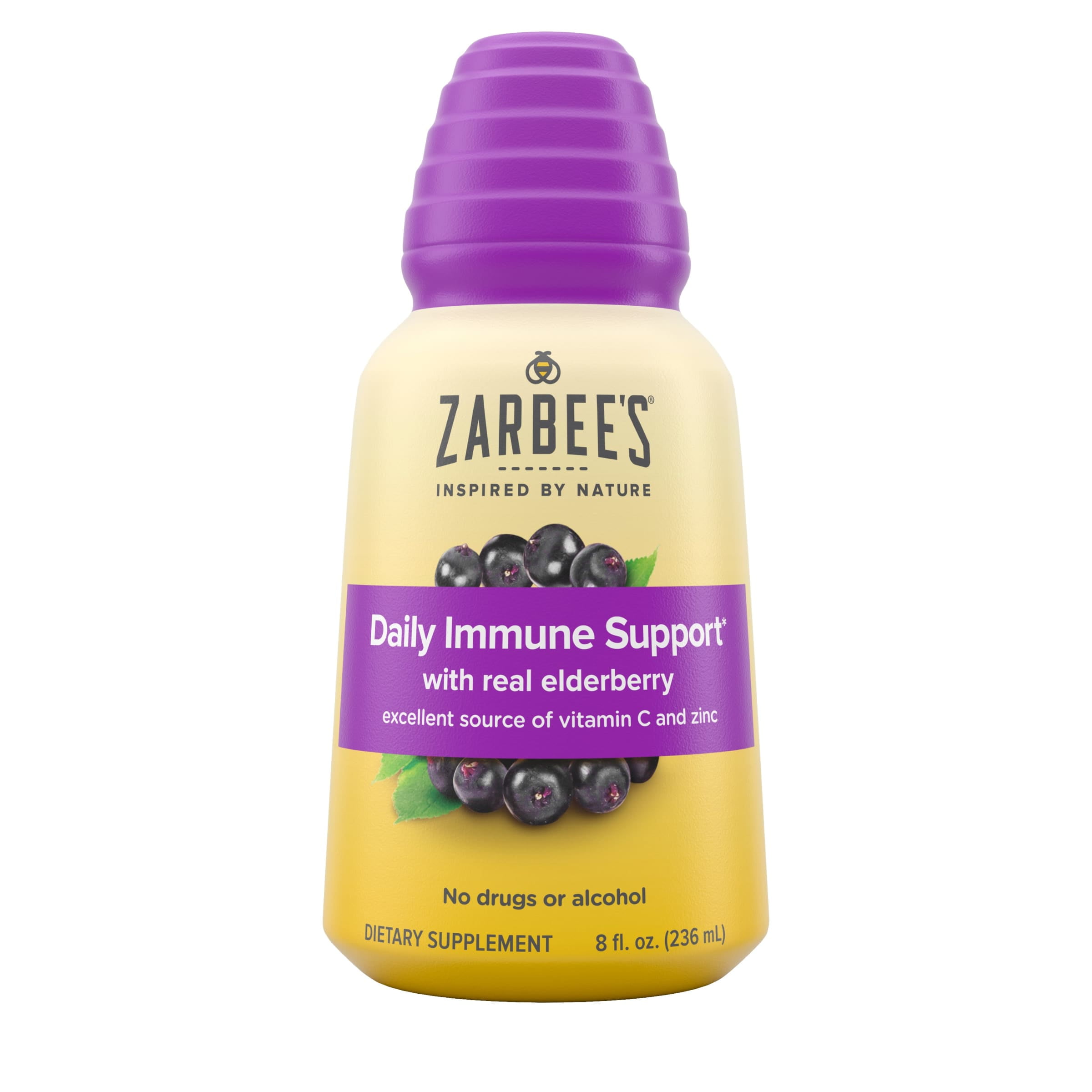 Zarbee's Daily Immune Support Syrup - Vitamin C & Zinc, Berry, 8 fl oz ...