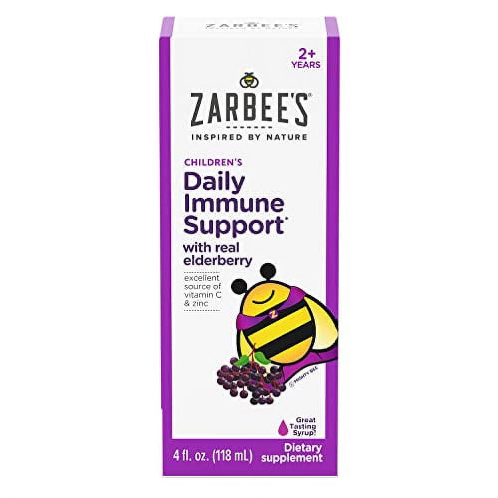 Zarbee's Elderberry Syrup for .. .. Kids, Daily Immune .. Support ...
