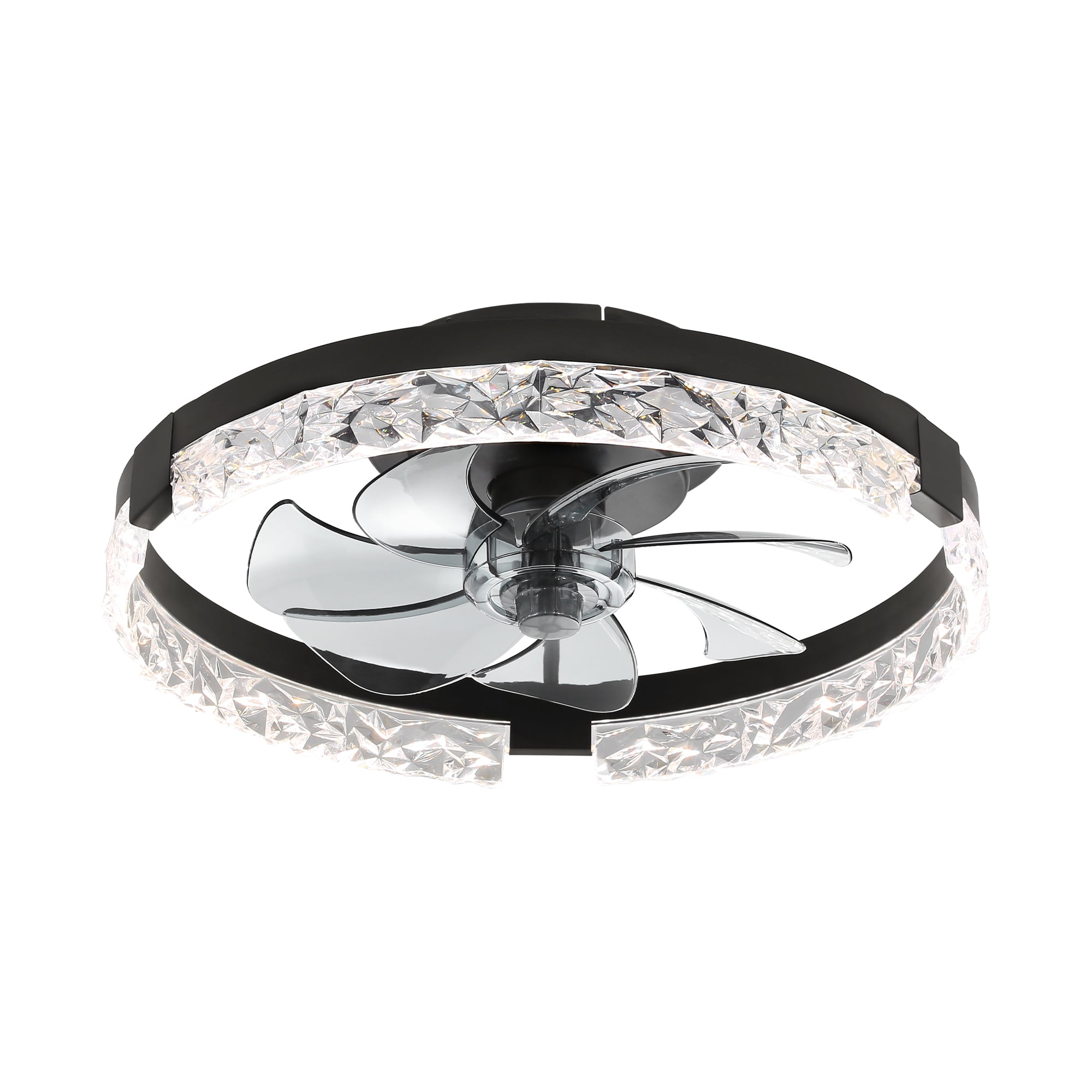 Zardon 18 Inch Diamond Ceiling Fan with Light and Remote Control, 6 ...