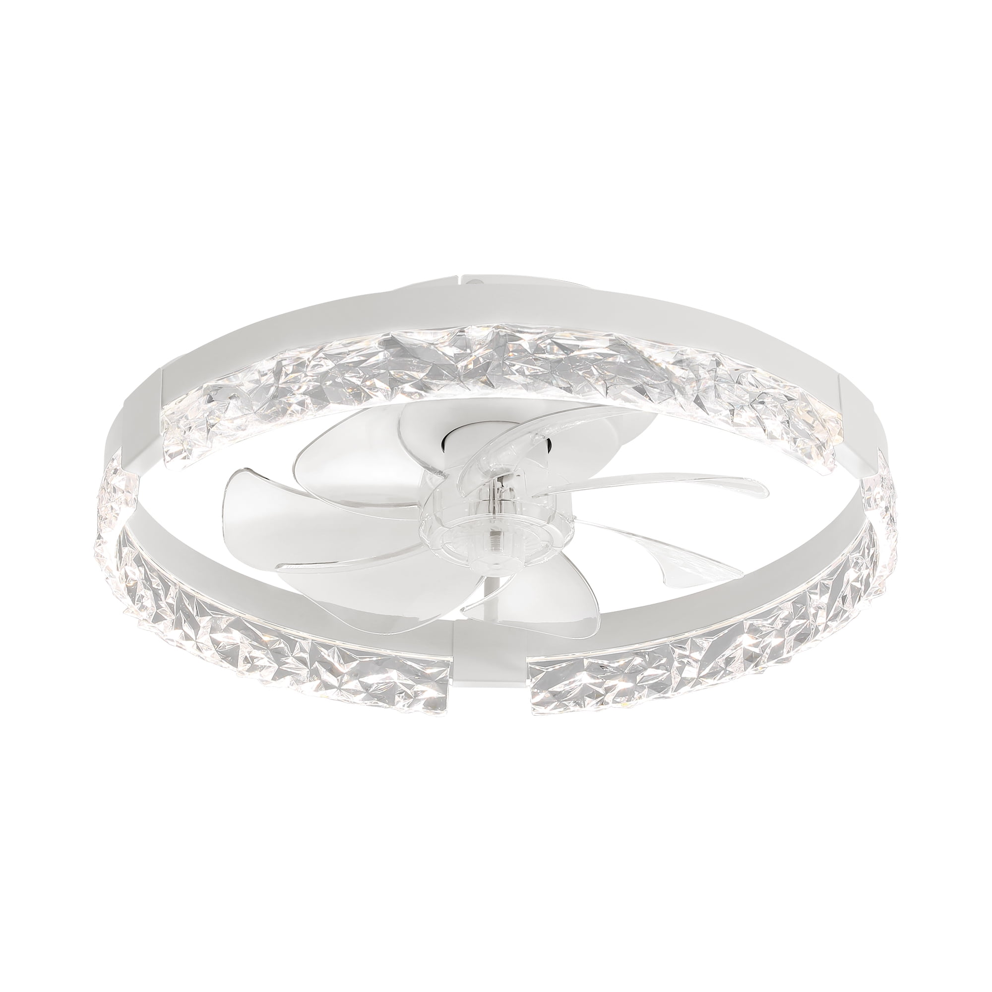 Zardon 18 Inch Diamond Ceiling Fan with Light and Remote Control, 6 ...