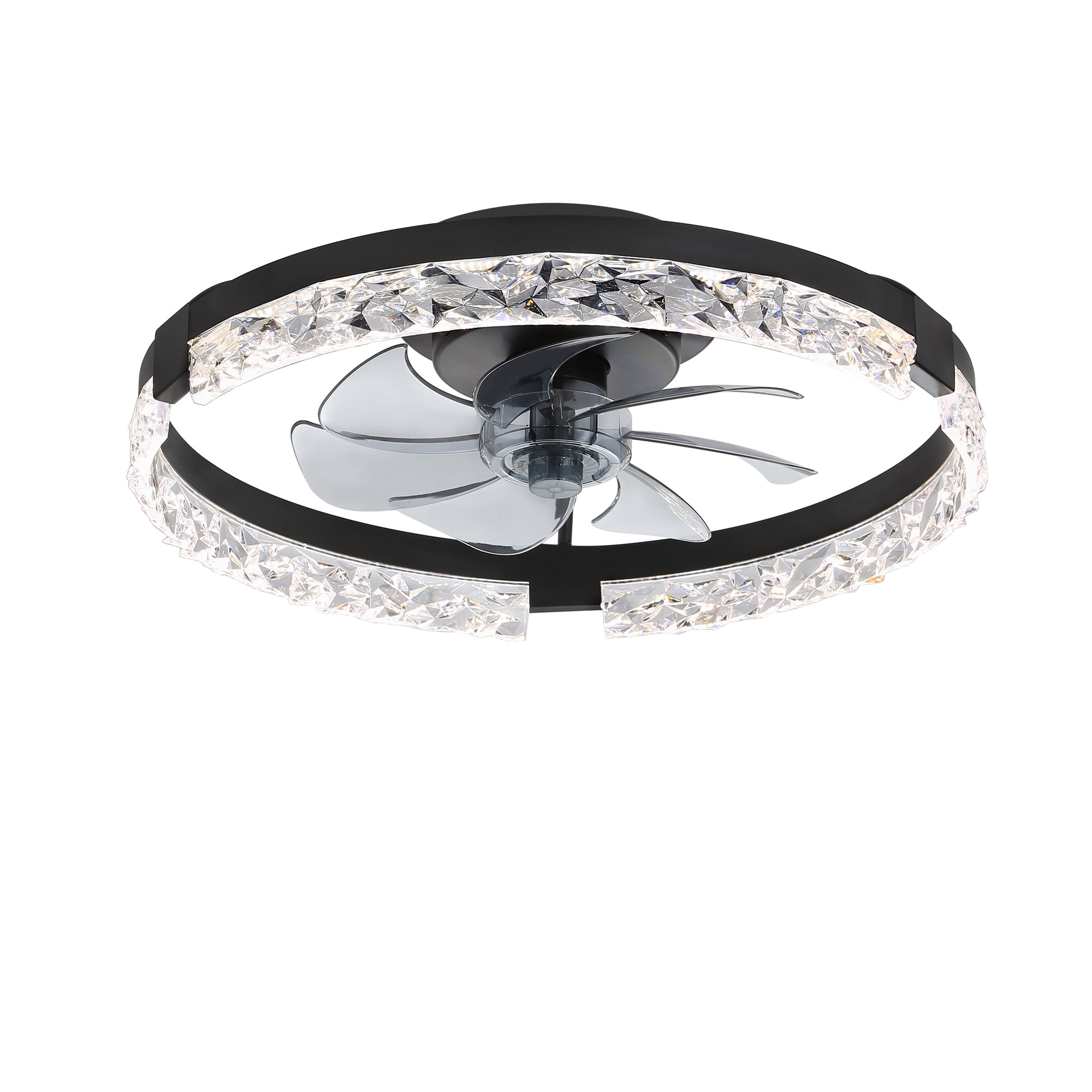 Zardon 20 Inch Diamond Ceiling Fan with Light and Remote Control, 6 ...
