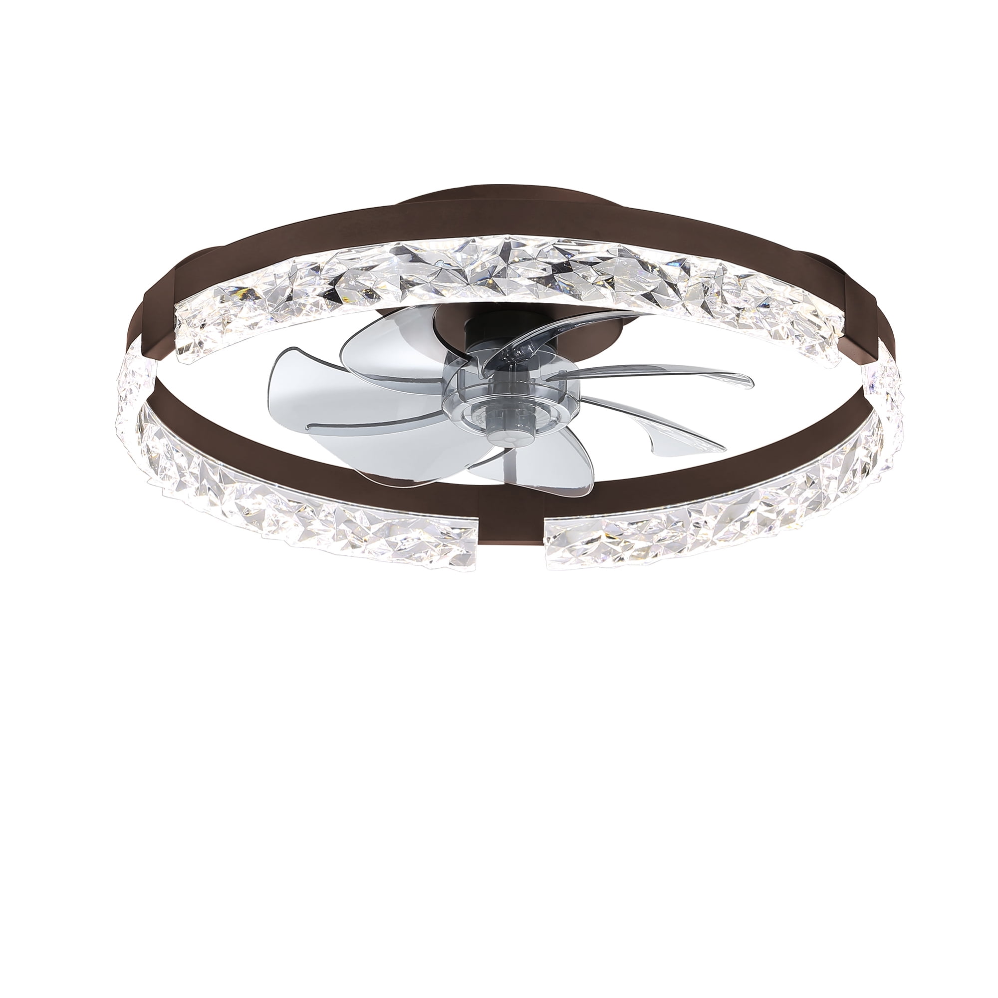 Zardon 20 Inch Diamond Ceiling Fan with Light and Remote Control, 6 ...