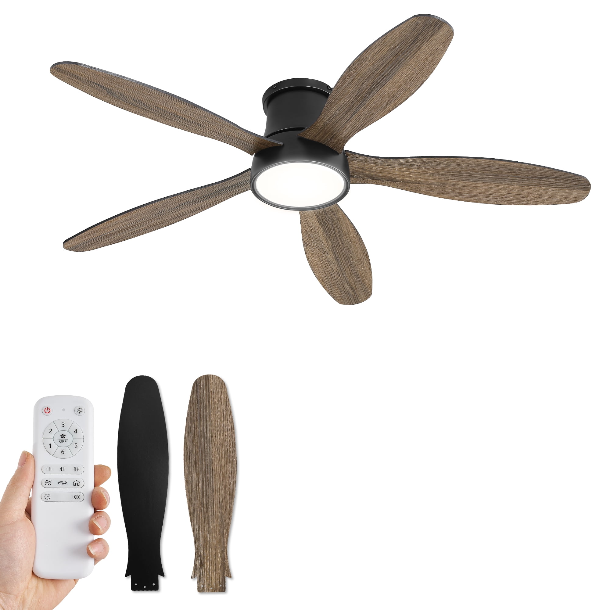 Zardon 20" Outdoor Caged Ceiling Fans with Lights and Remote Control ...