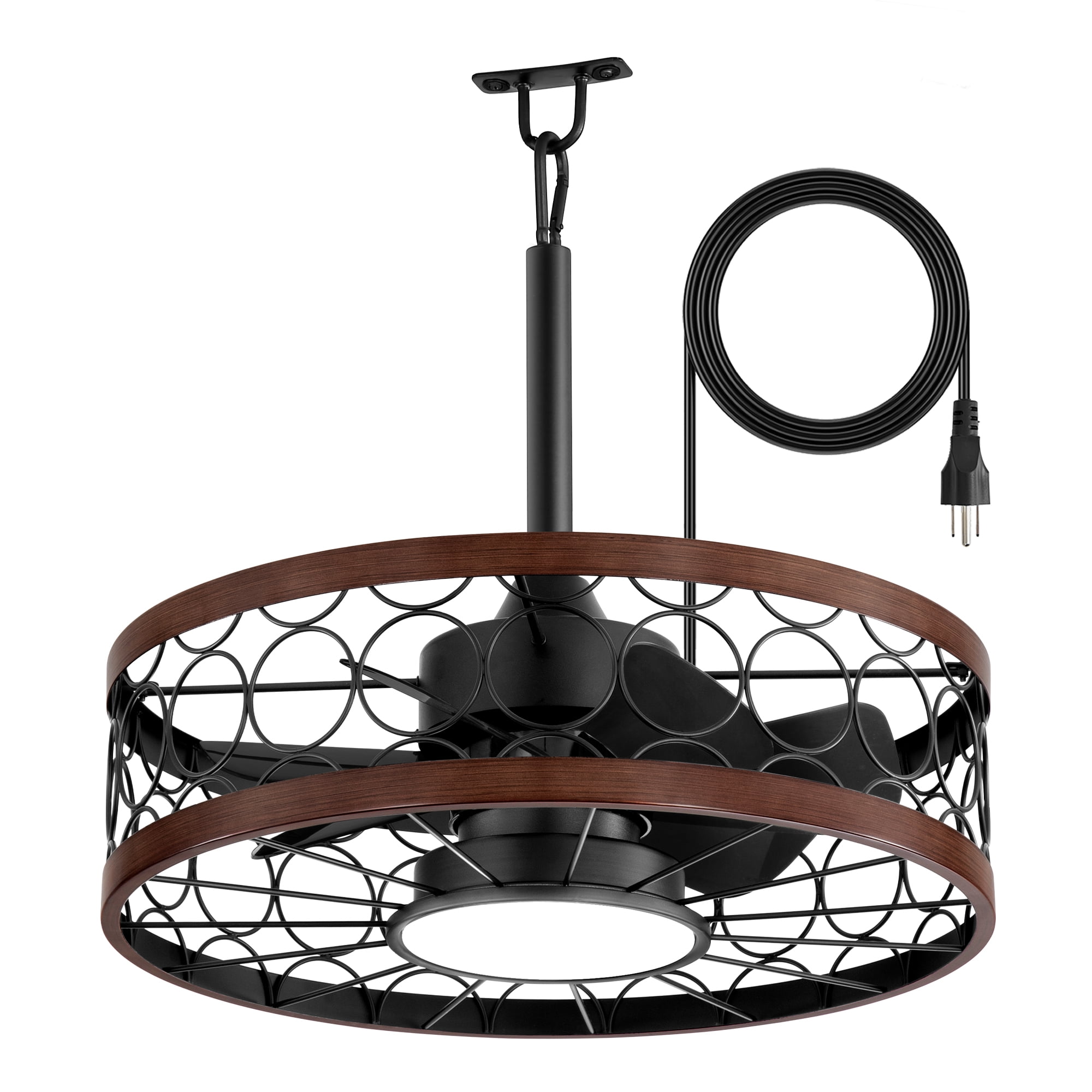 Zardon 20" Outdoor Modern Ceiling Fans with Lights and Remote Control ...