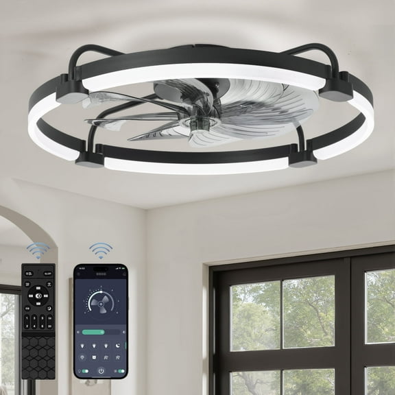 Ceiling Fans with Lights, 42 Inch Ceiling Fan with Light And Remote ...