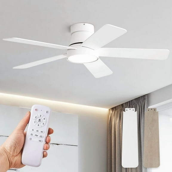 Ceiling Fans with Lights, 42 Inch Low Profile Ceiling Fan with Light ...