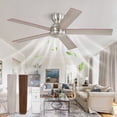 Zardon 48in Ceiling Fans, Flush Mount Ceiling Fans with Remote No Light ...