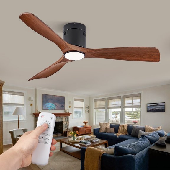 Ceiling Fan with Light 52-Inch, Remote Control Reversible DC Motors ...