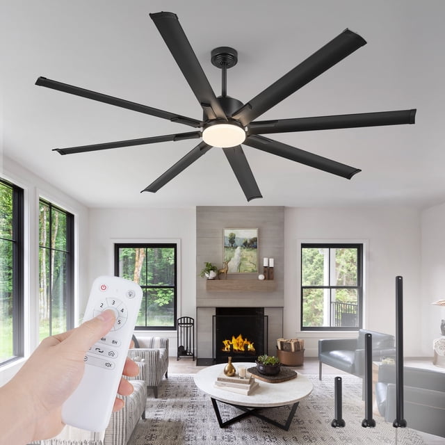 Zardon 72 inch Large Ceiling Fans with Lights and Remote, 6 Speed ...