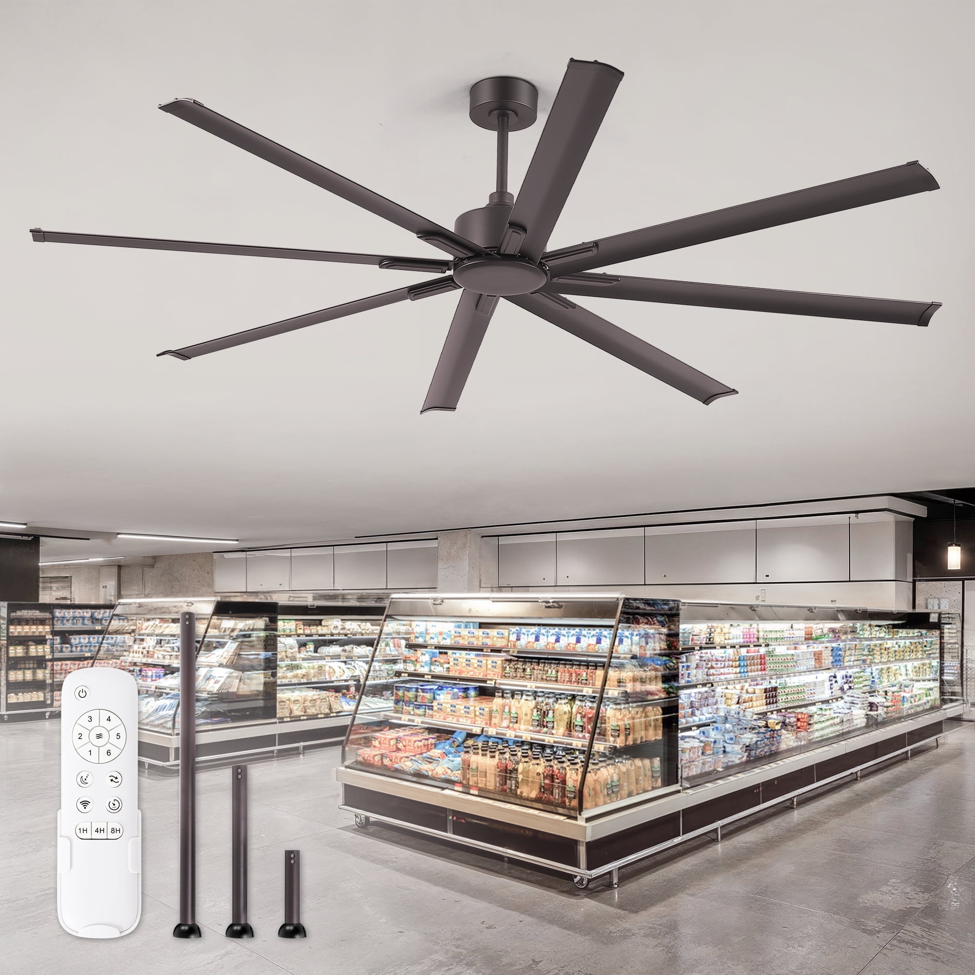 Zardon 84-inch Ceiling Fan - Eco-Friendly, Energy Efficient, 6-Speed ...