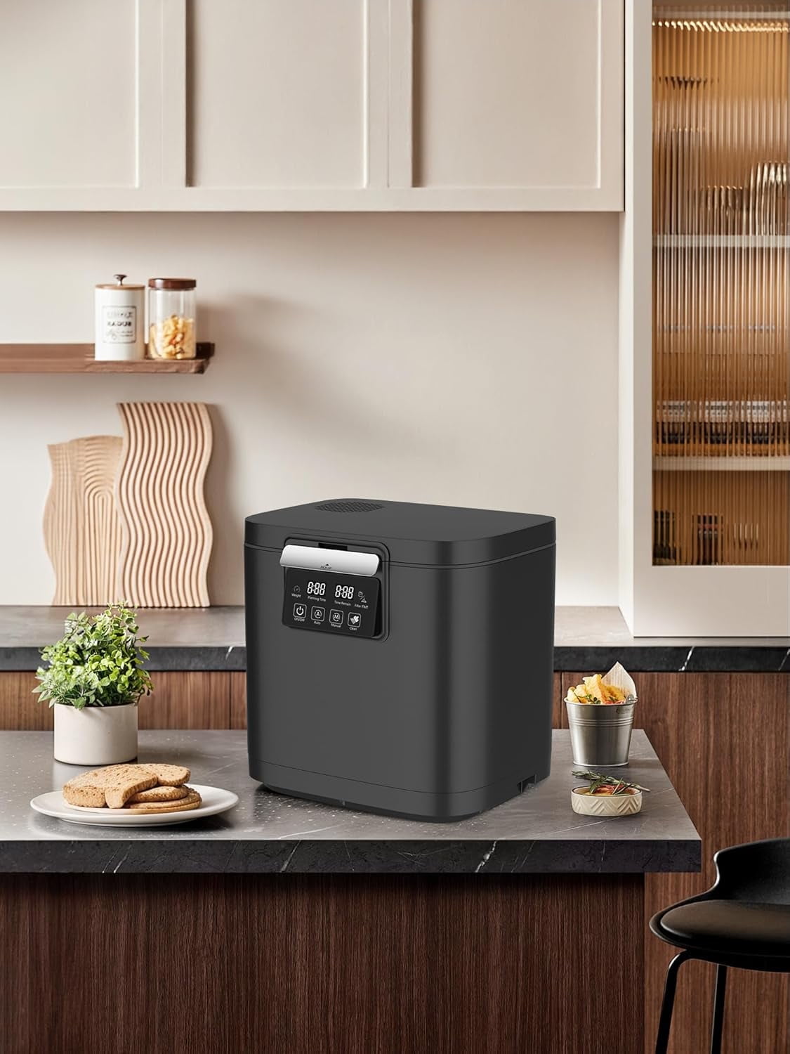 Zardon's Electric 4L Kitchen & Outdoor Composter Bin with Tri-Blade ...