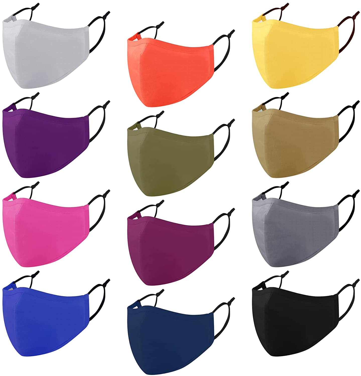 Zardwill Adjustable Reusable Breathable Cotton Face Mask with Nose Wire ...