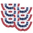 Zardwill American Pleated Fan Flag Usa Patriotic Flag Bunting Half Fan