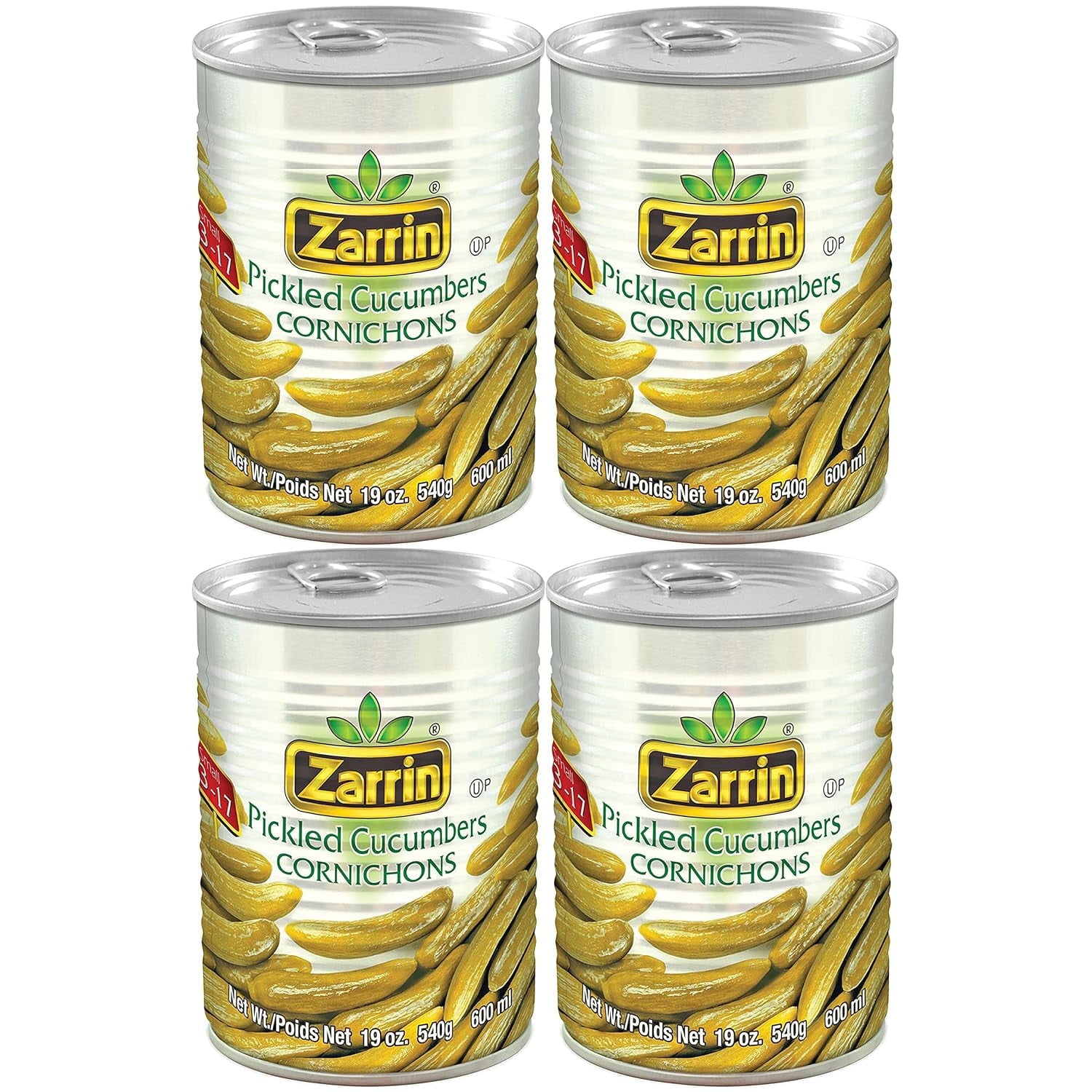 Zarrin - Pickled Cucumber Cornichons, 19 Oz (Pack of 4). - Walmart.com