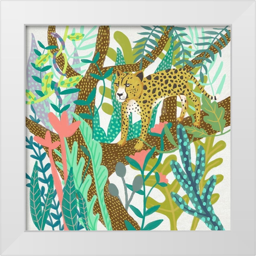Zarris, Chariklia 12x12 White Modern Wood Framed Museum Art Print Titled - Jungle Roar I ...