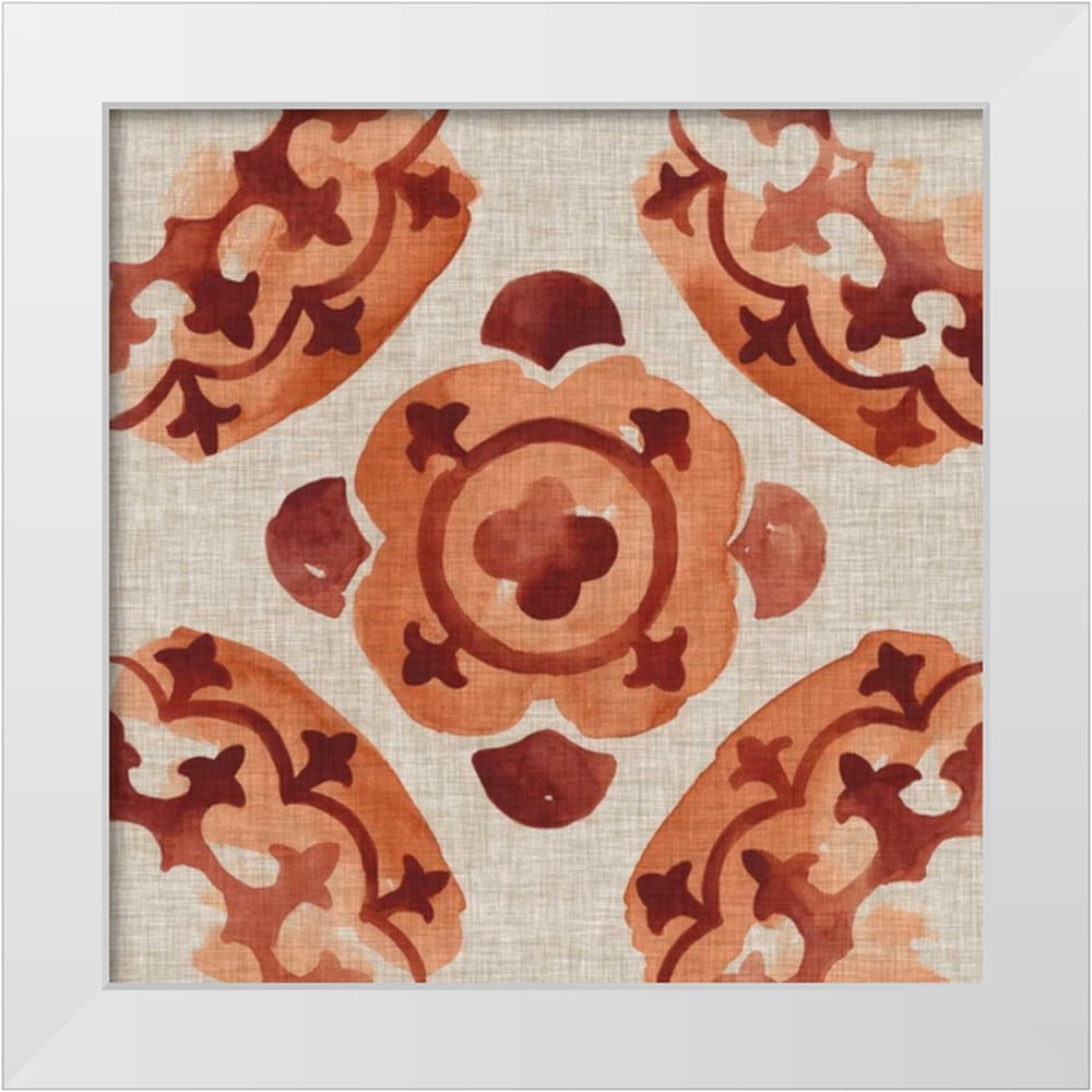 Zarris, Chariklia 20x20 White Modern Wood Framed Museum Art Print Titled - Elemental Tiles VI ...