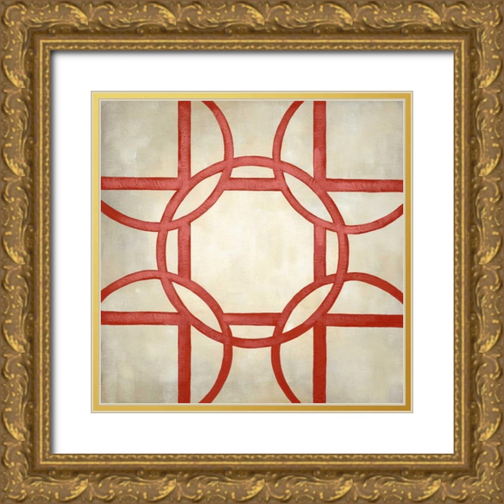 Zarris, Chariklia 26x26 Gold Ornate Wood Framed with Double Matting ...