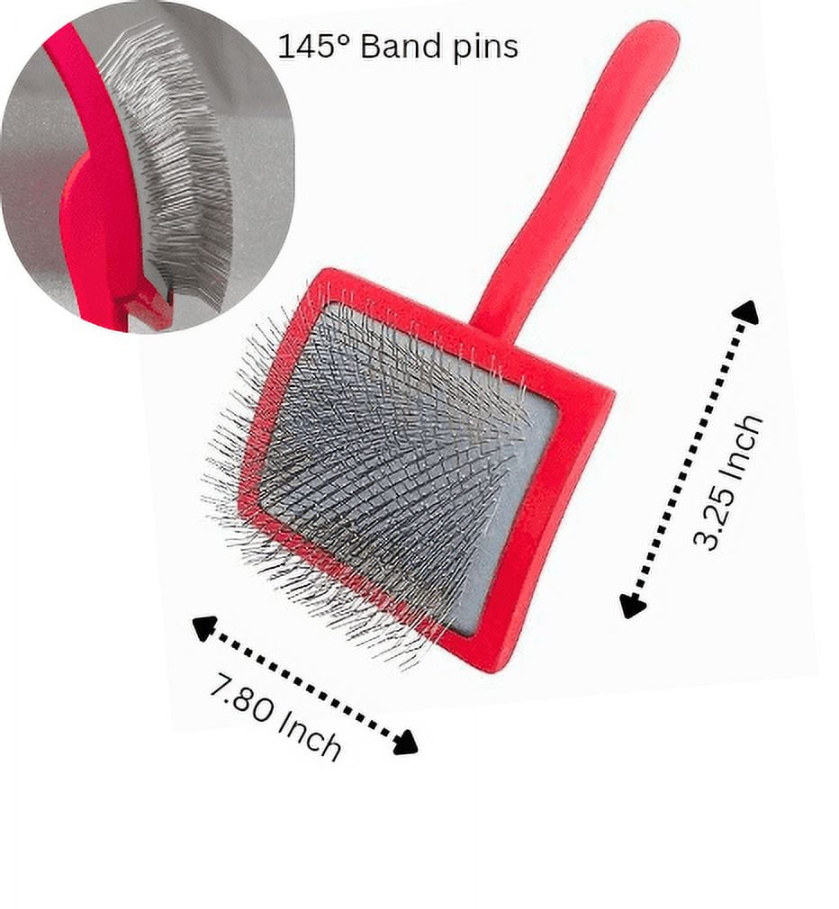 Brush Ergonomic Design Grooming Brush for Dogs & Cats, Red - Walmart.com