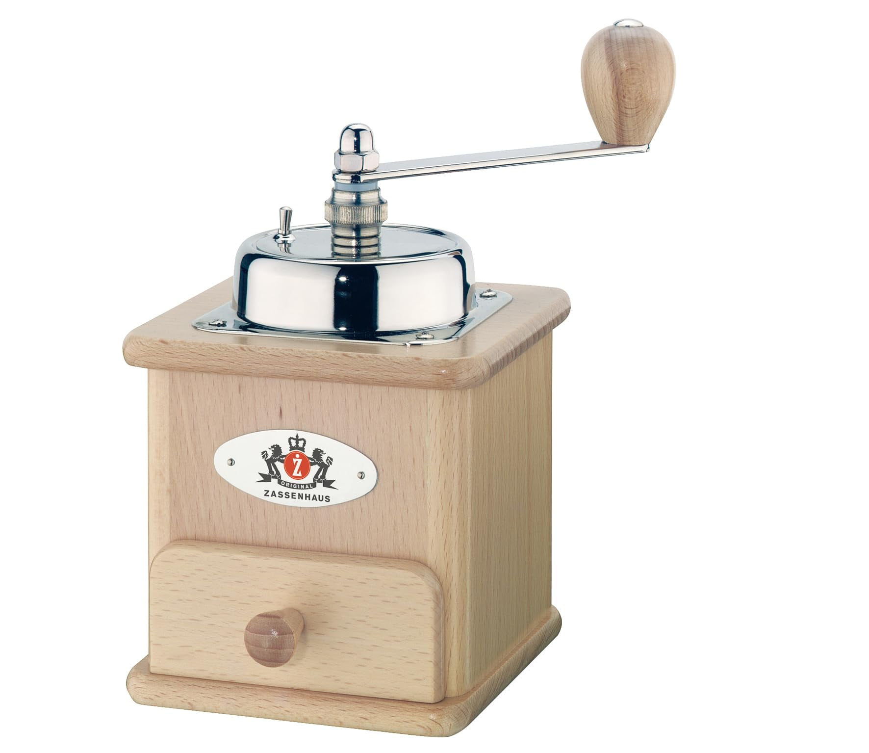 Zassenhaus Brasilia Coffee Mill, Beechwood Manual Coffee Bean Grinder ...