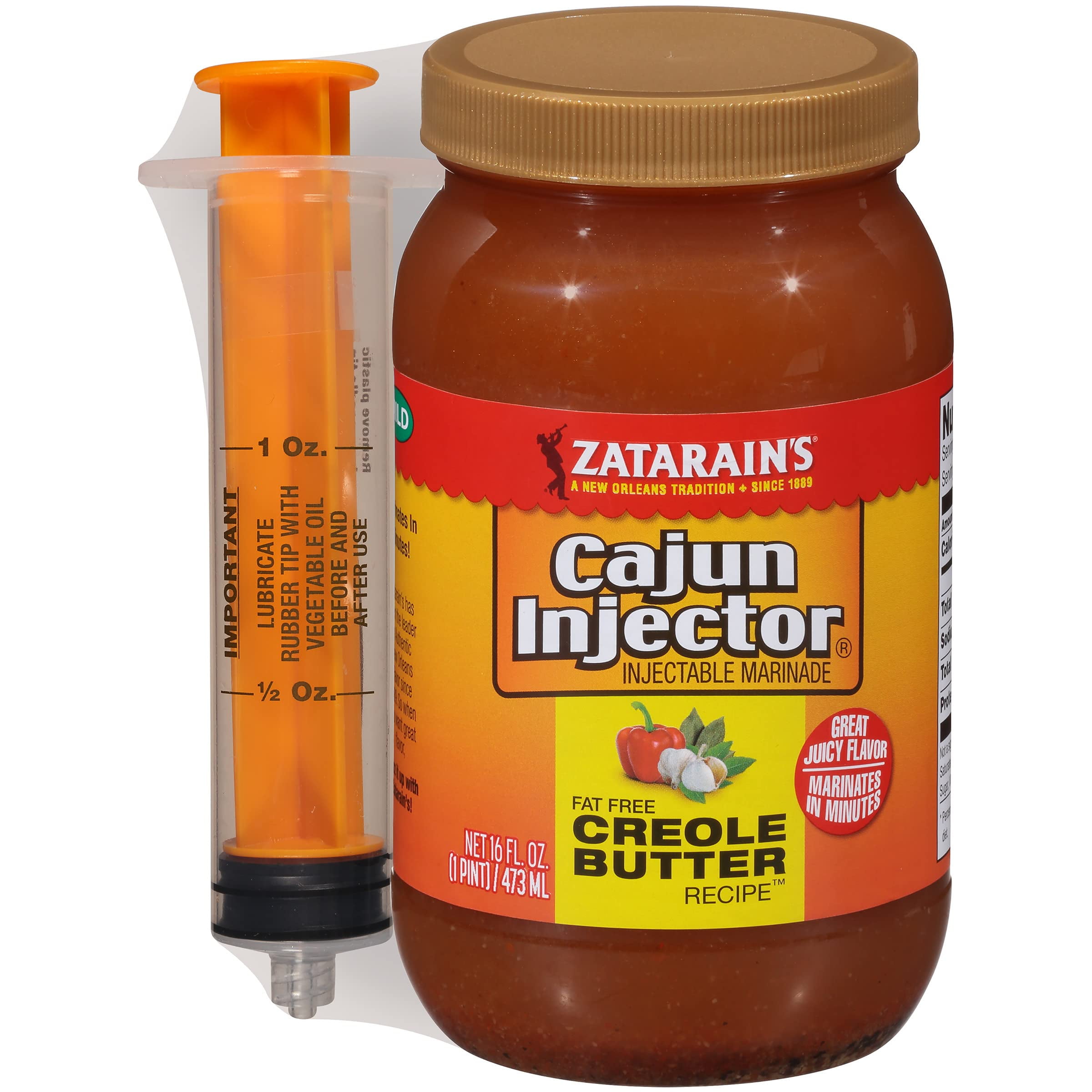 Zatarain's Cajun Injector Fat TSF6 Free Creole Butter Recipe Injectable ...