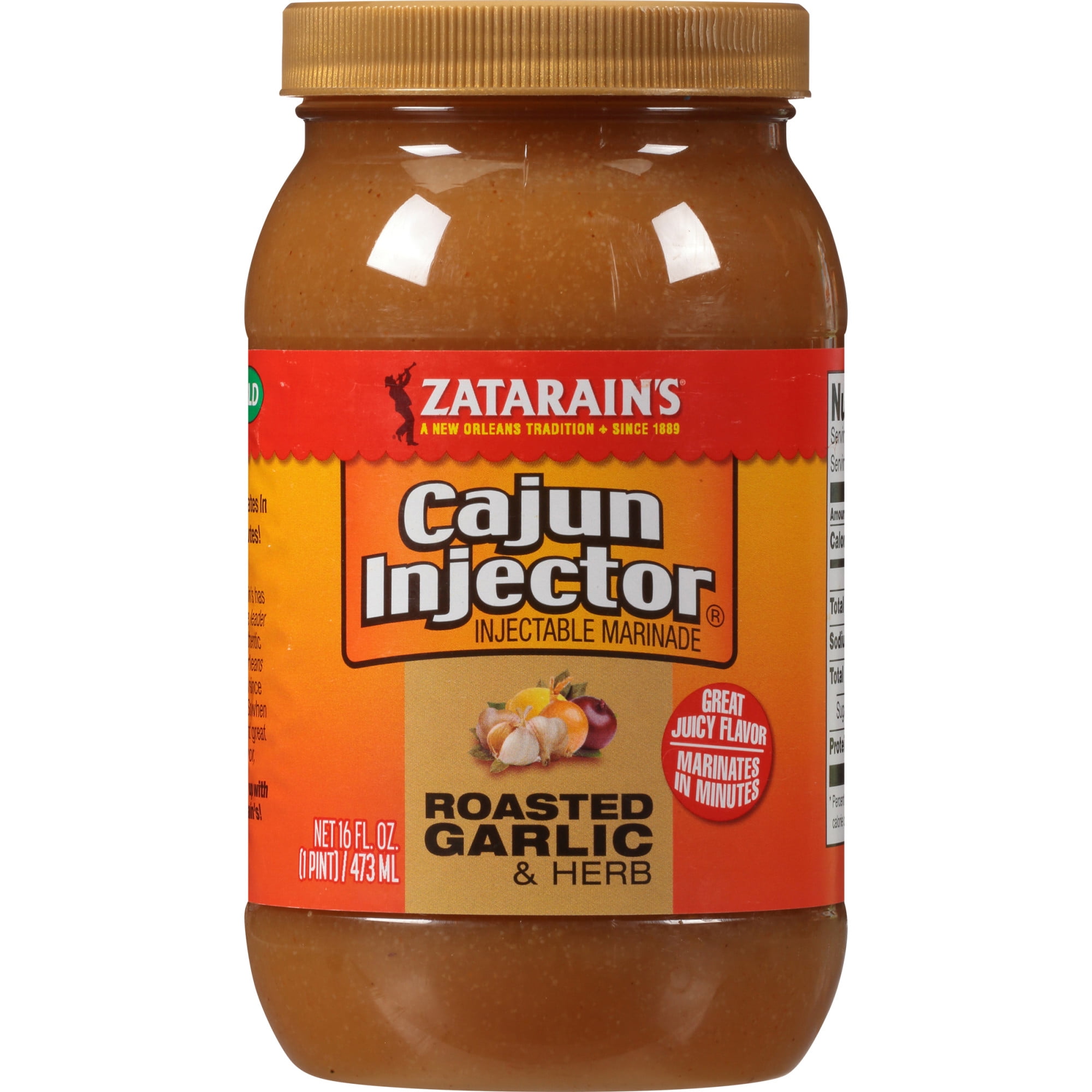 Zatarain's Cajun Injector Roasted Garlic & Herb Marinade Refill, 16oz ...