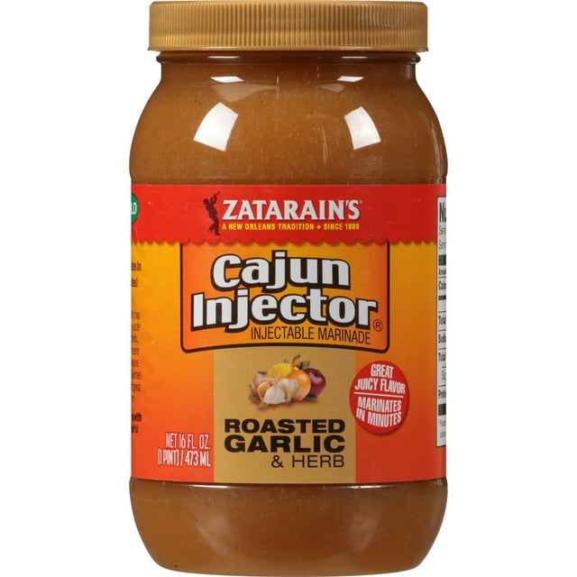 Zatarain's Cajun Injector Roasted Garlic & Herb Marinade Refill, 16oz ...
