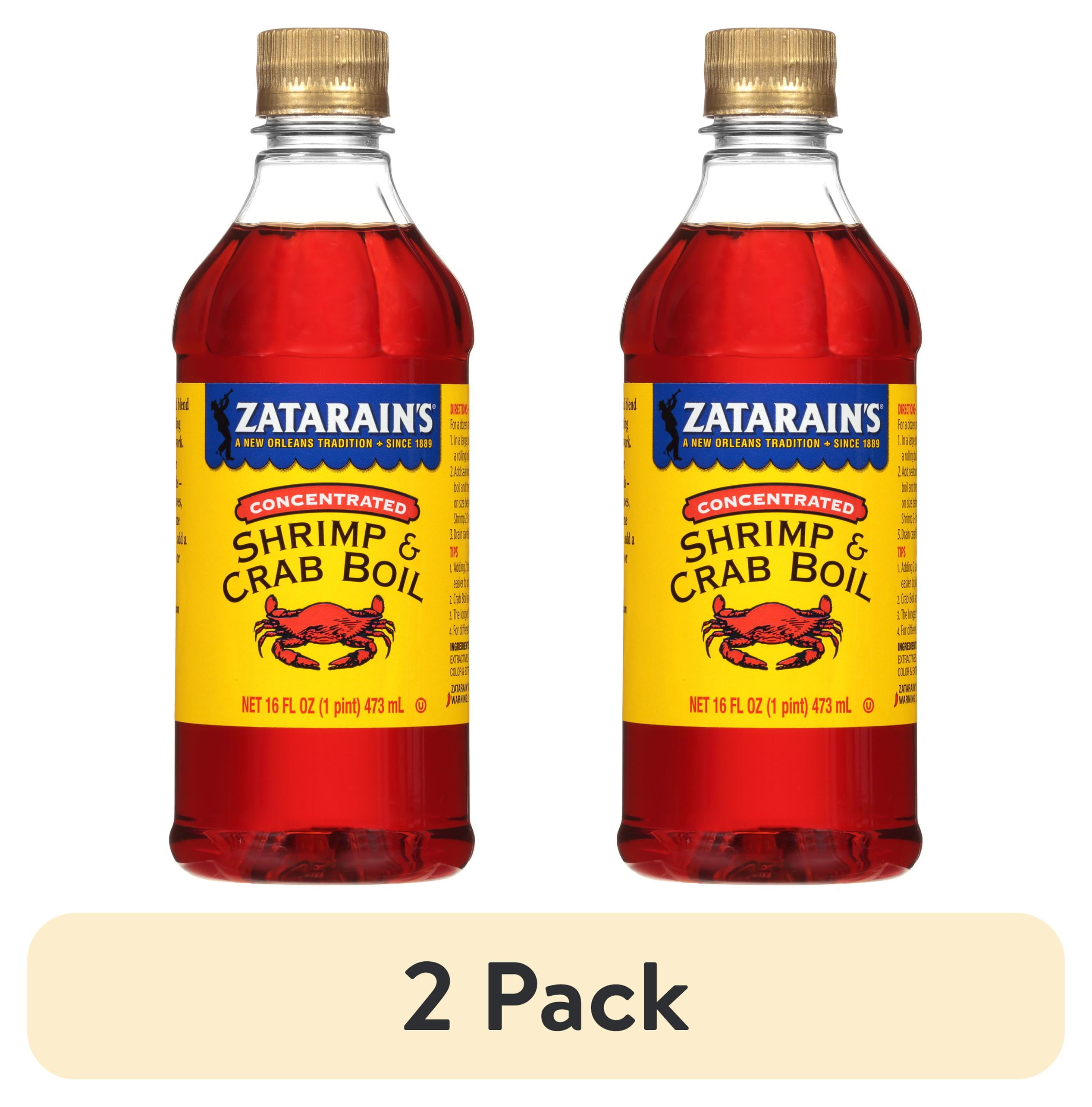 2 pack Zatarain s Kosher New Orleans Style Liquid Crab Boil 16 fl oz Bottle Walmart