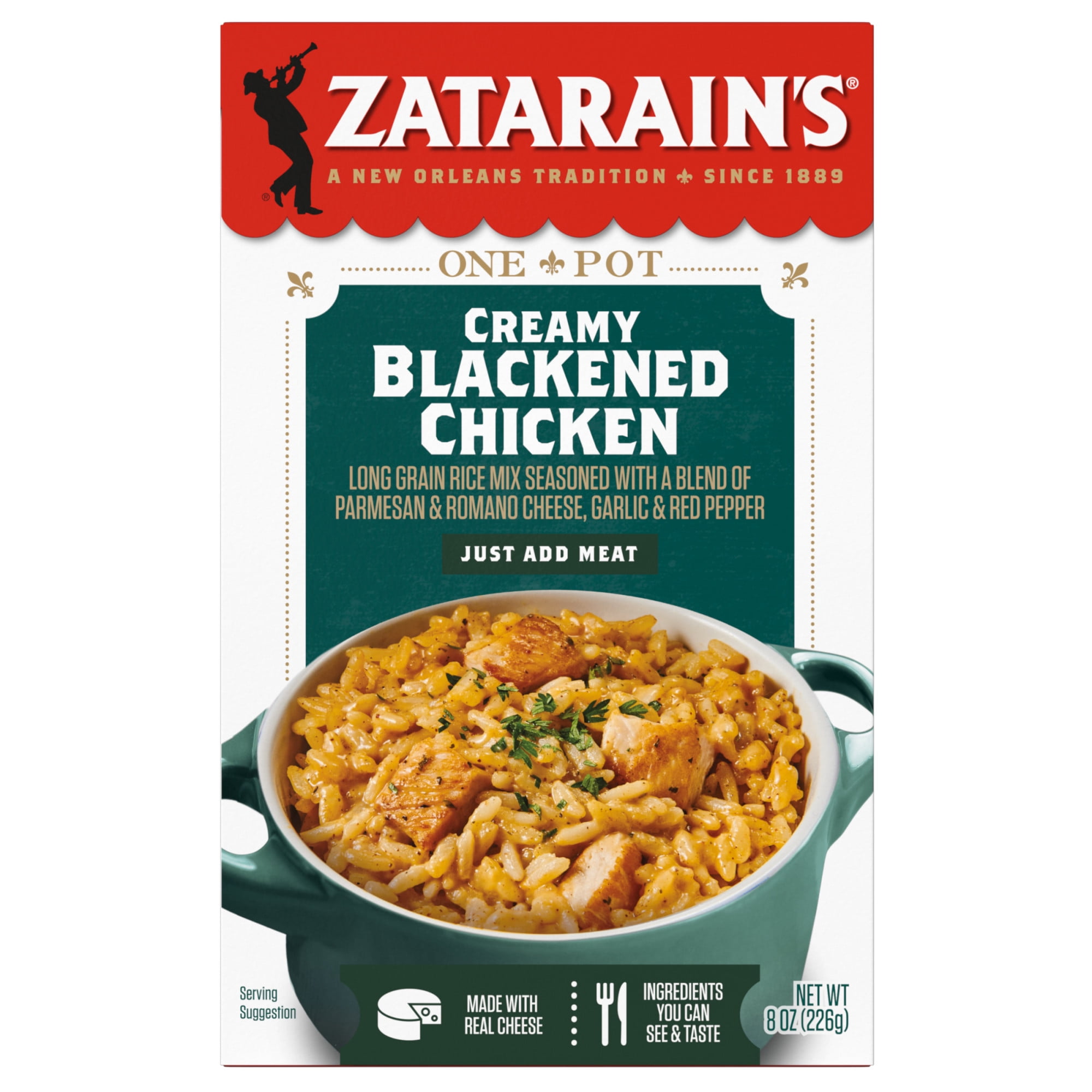 Zatarain's Creamy Blackened Chicken Rice Mix, 8 oz - Walmart.com