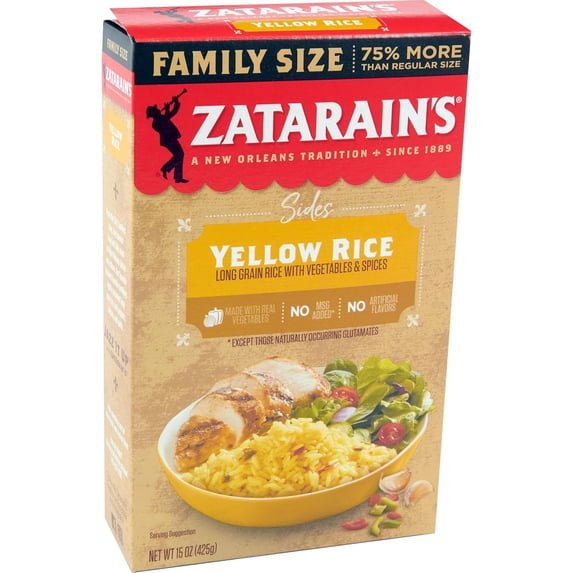 Zatarain's Family Size Yellow Rice, 15 oz (Pack of 2) - Walmart.com