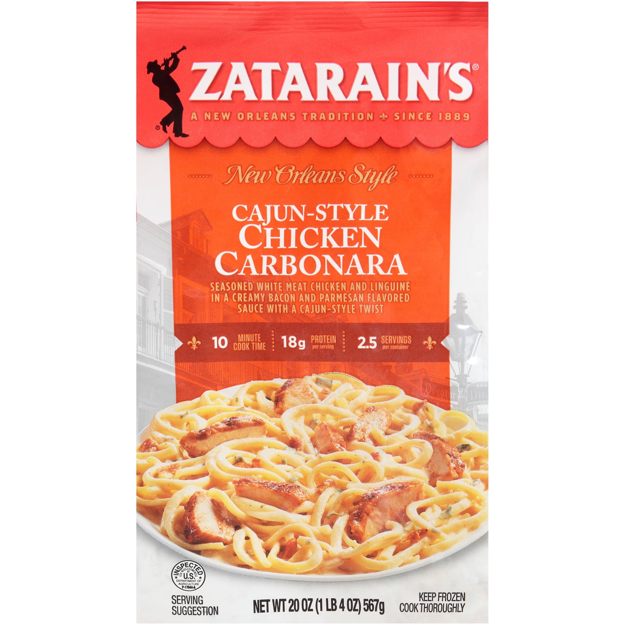 Zatarain's Frozen Meal - Cajun Chicken Carbonara, 20 oz - Walmart.com