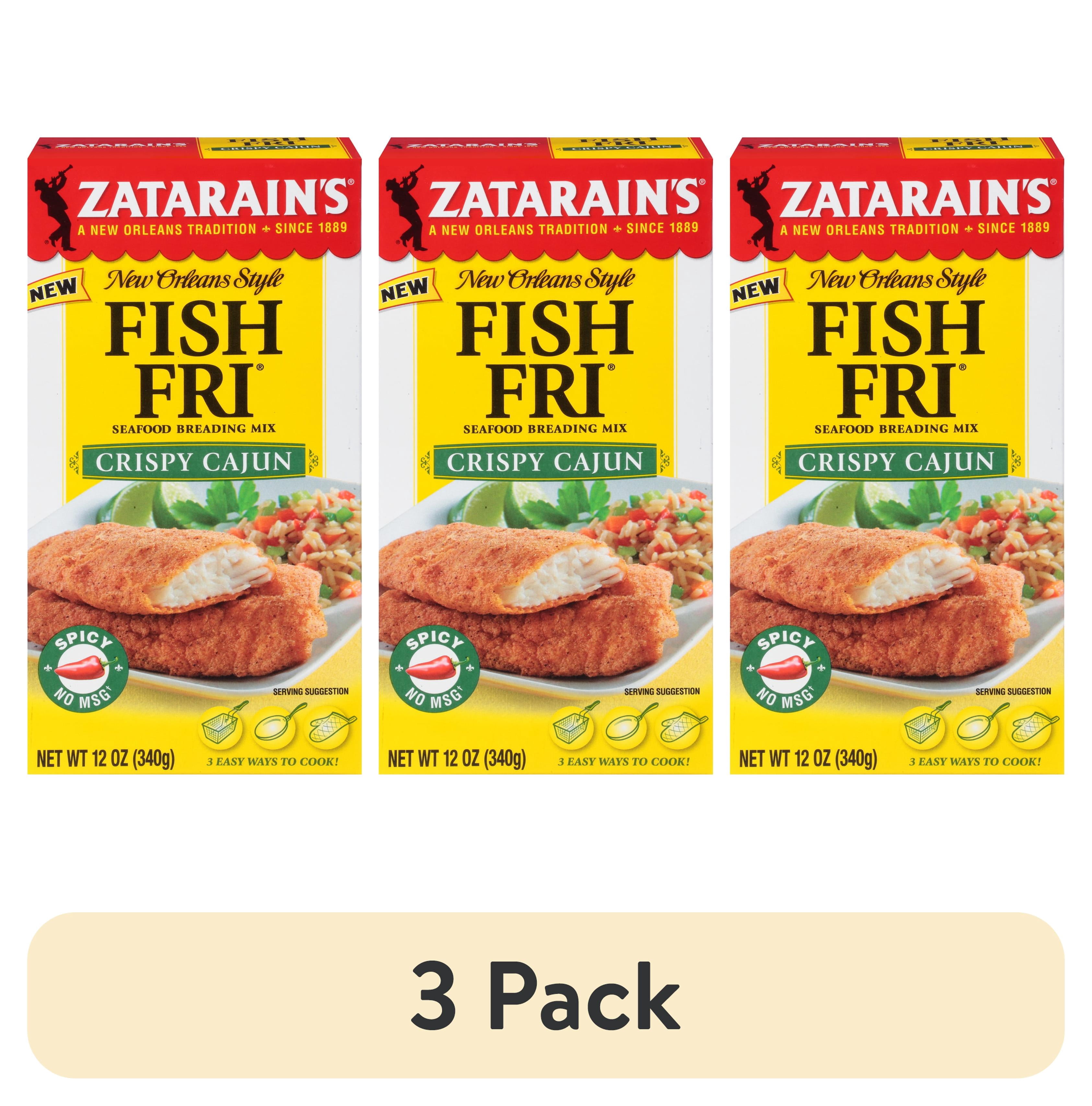 (3 pack) Zatarain's Kosher Crispy Cajun Fish Fri, 12 oz Box - Walmart.com