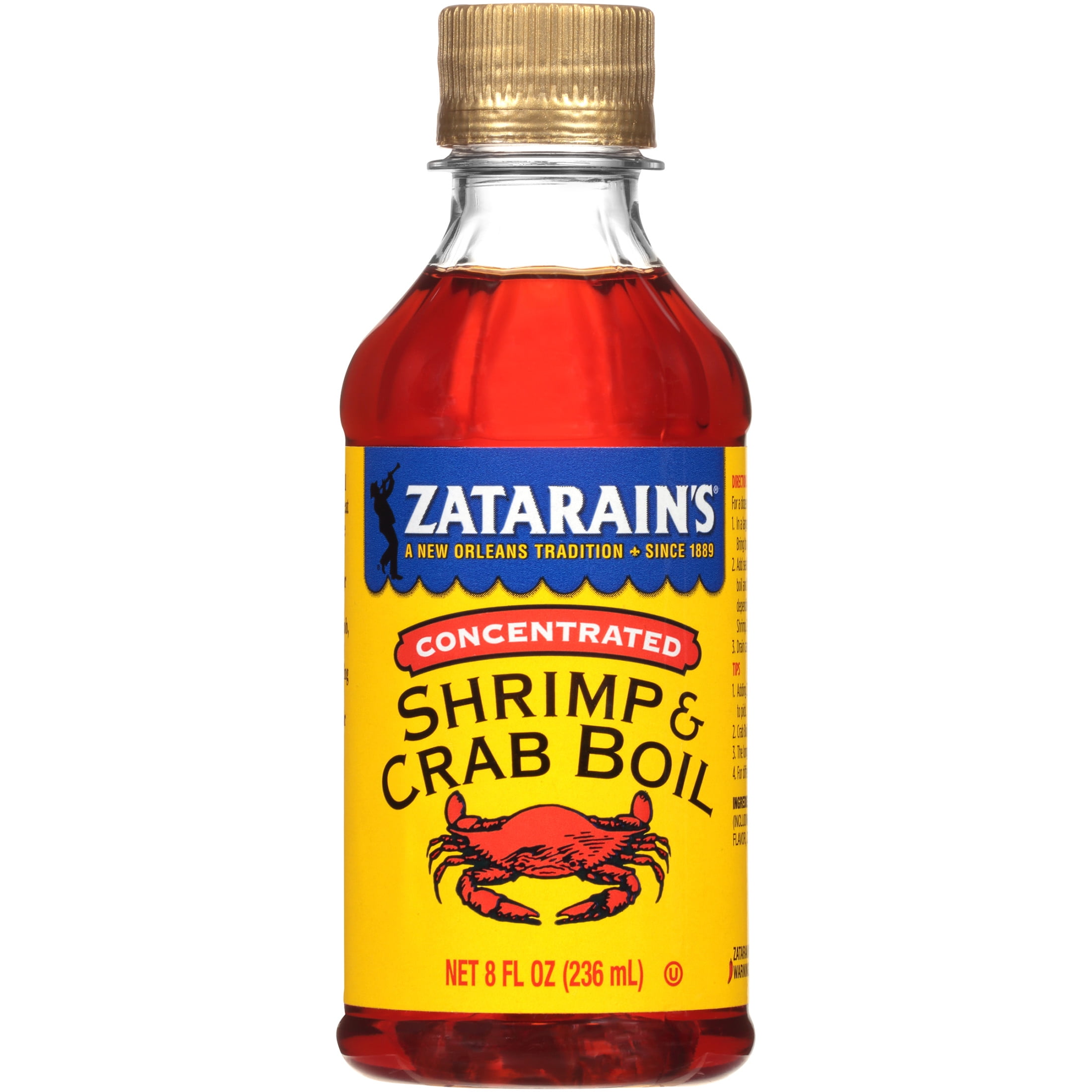 Zatarain's Concentrated New Orleans Style Liquid Crab & Shrimp Boil, 8 ...