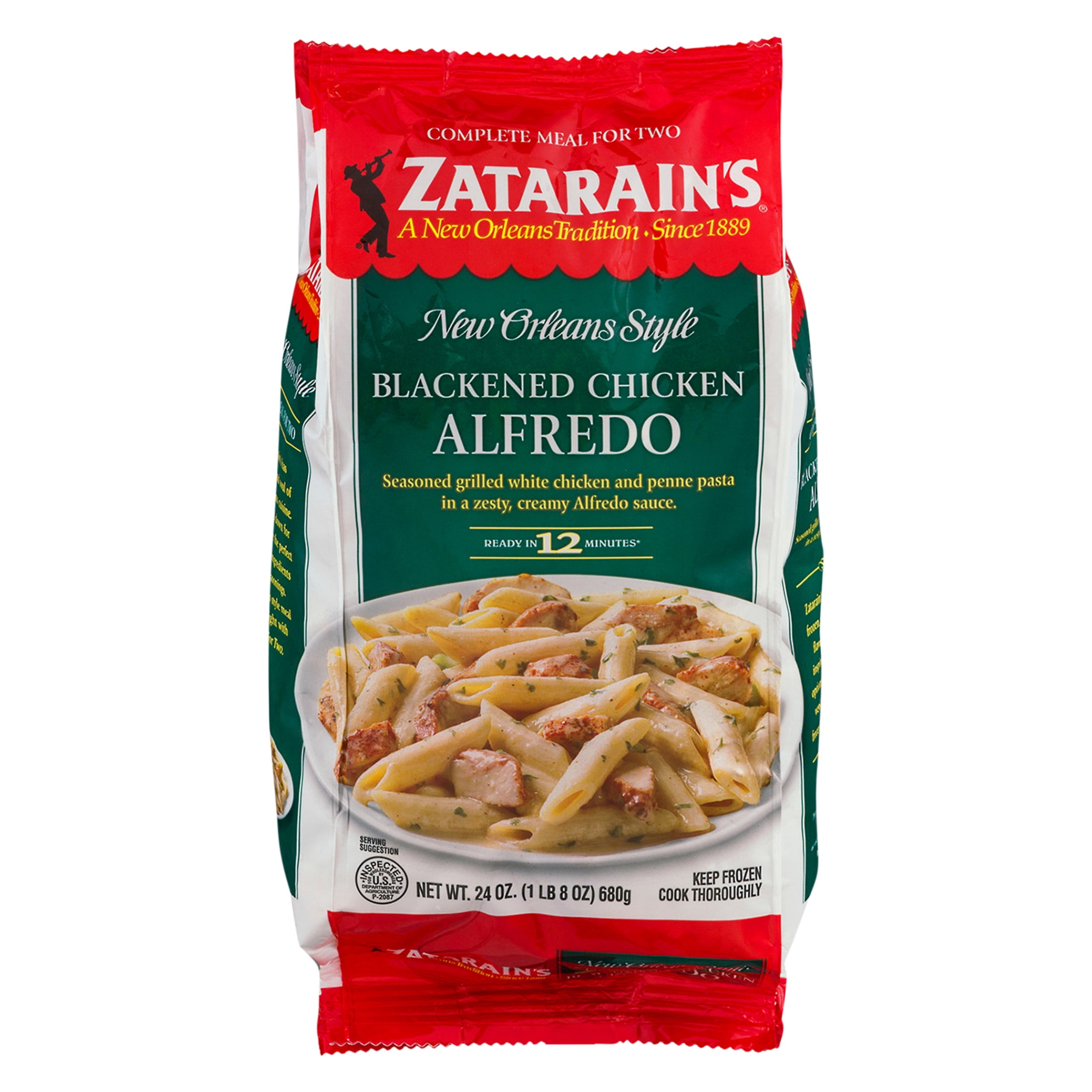 Zatarain's Frozen Blackened Chicken Alfredo, 24.0 oz Bag - Walmart.com
