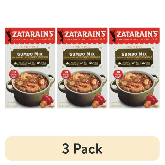 (3 pack) Zatarain's No Artificial Flavors Gumbo Mix, 7 oz Box - Walmart.com