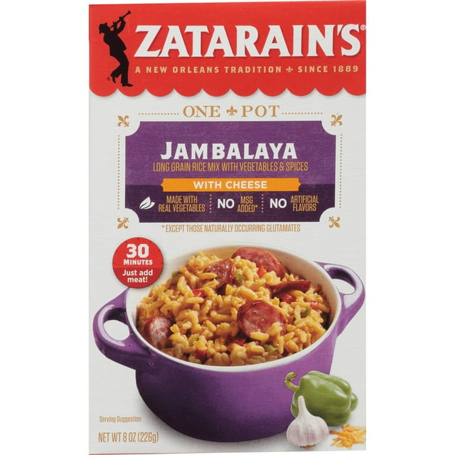 Zatarain's No Artificial Flavors Jambalaya with Cheese, 8 oz Box ...