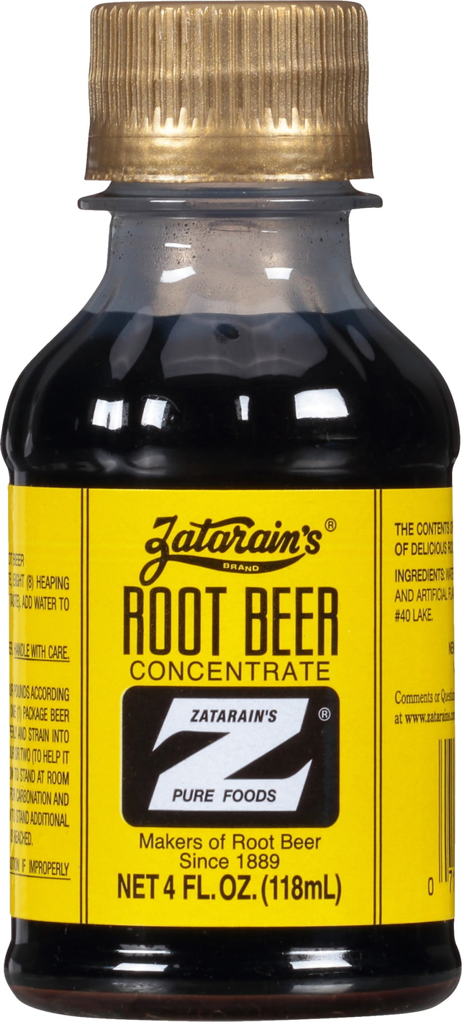 Zatarain's Root Beer Concentrate, 4 fl oz Bottle - Walmart Business ...