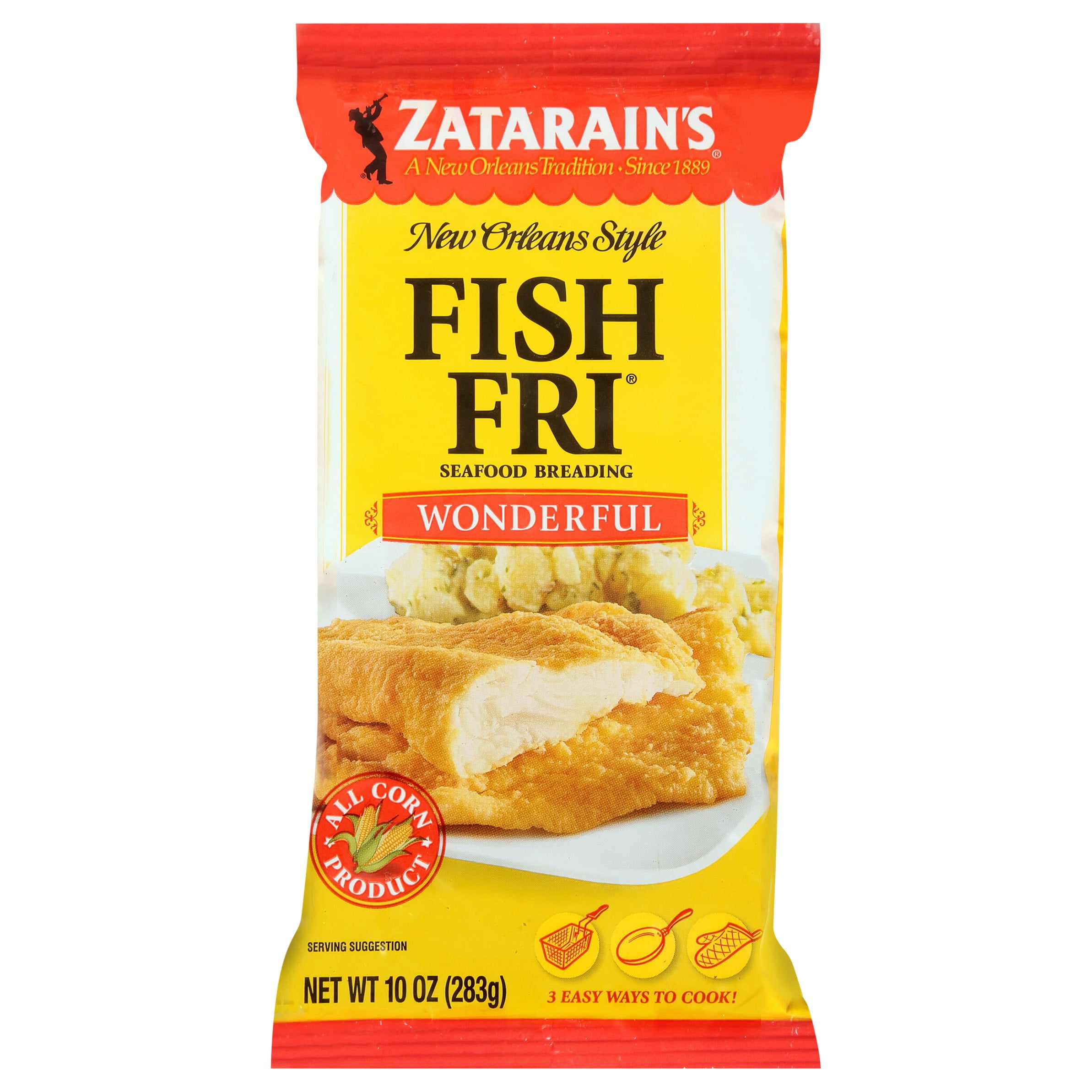 Zatarain's Wonderful Fish Fry Seasoning 10 oz (Pack Of 12) - Walmart.com