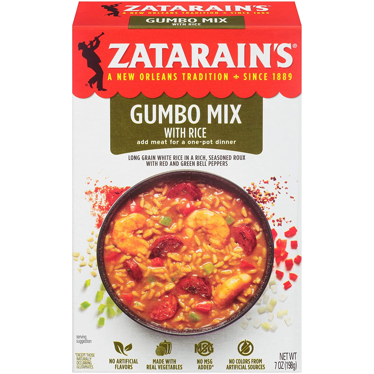 Zatarains, New Orleans Style Quick Gumbo Mix, No MSG, No Artificial ...