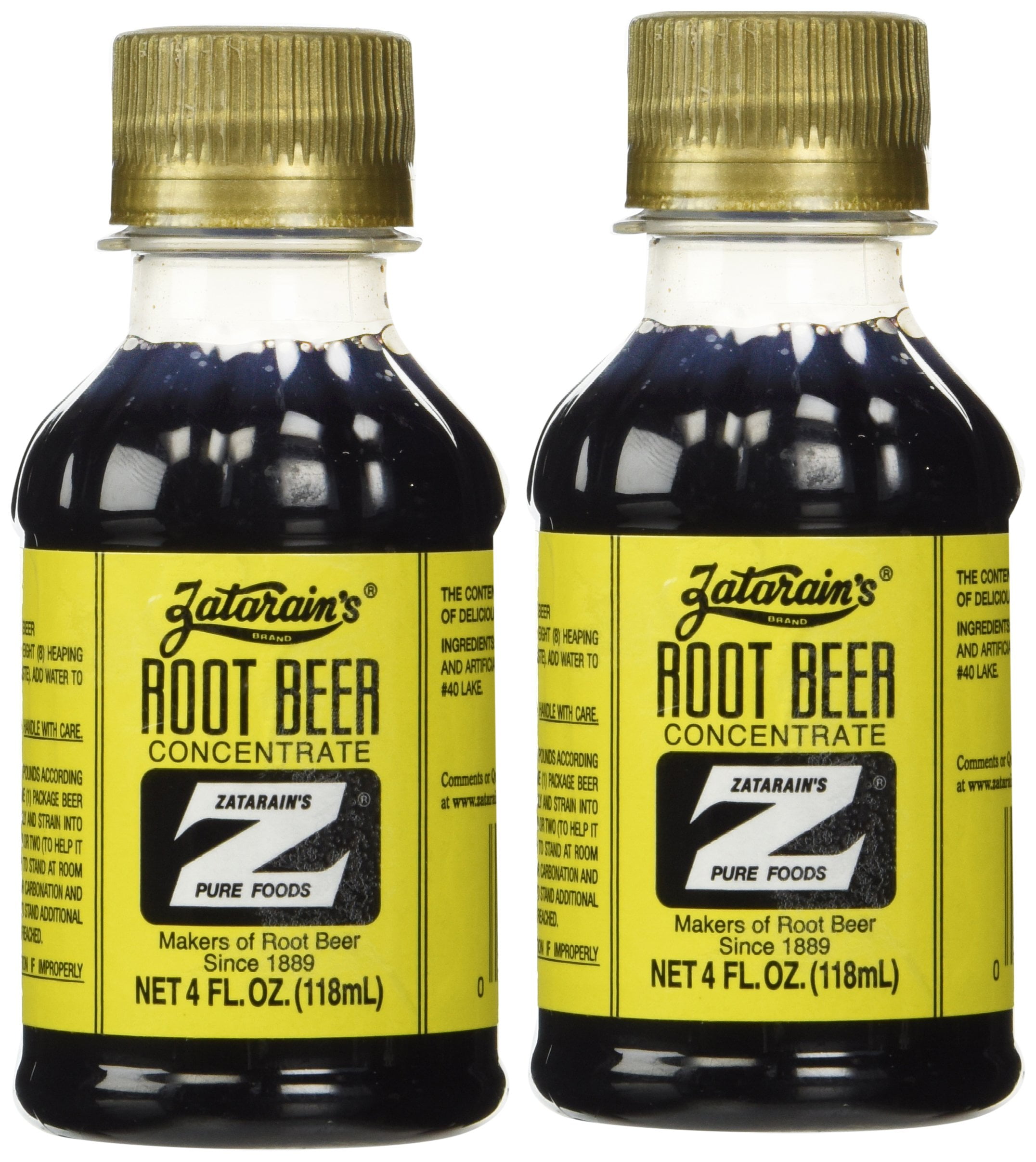 Zatarain's Root Beer Concentrate, 4 oz Bottles Pack of 2, for Bottled ...