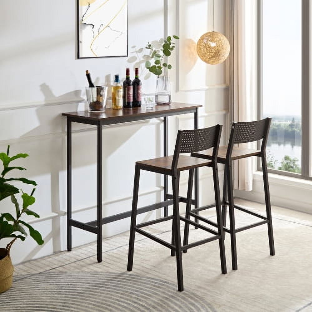 Zateety Bar stool and bar three-piece set, industrial style bar stool ...