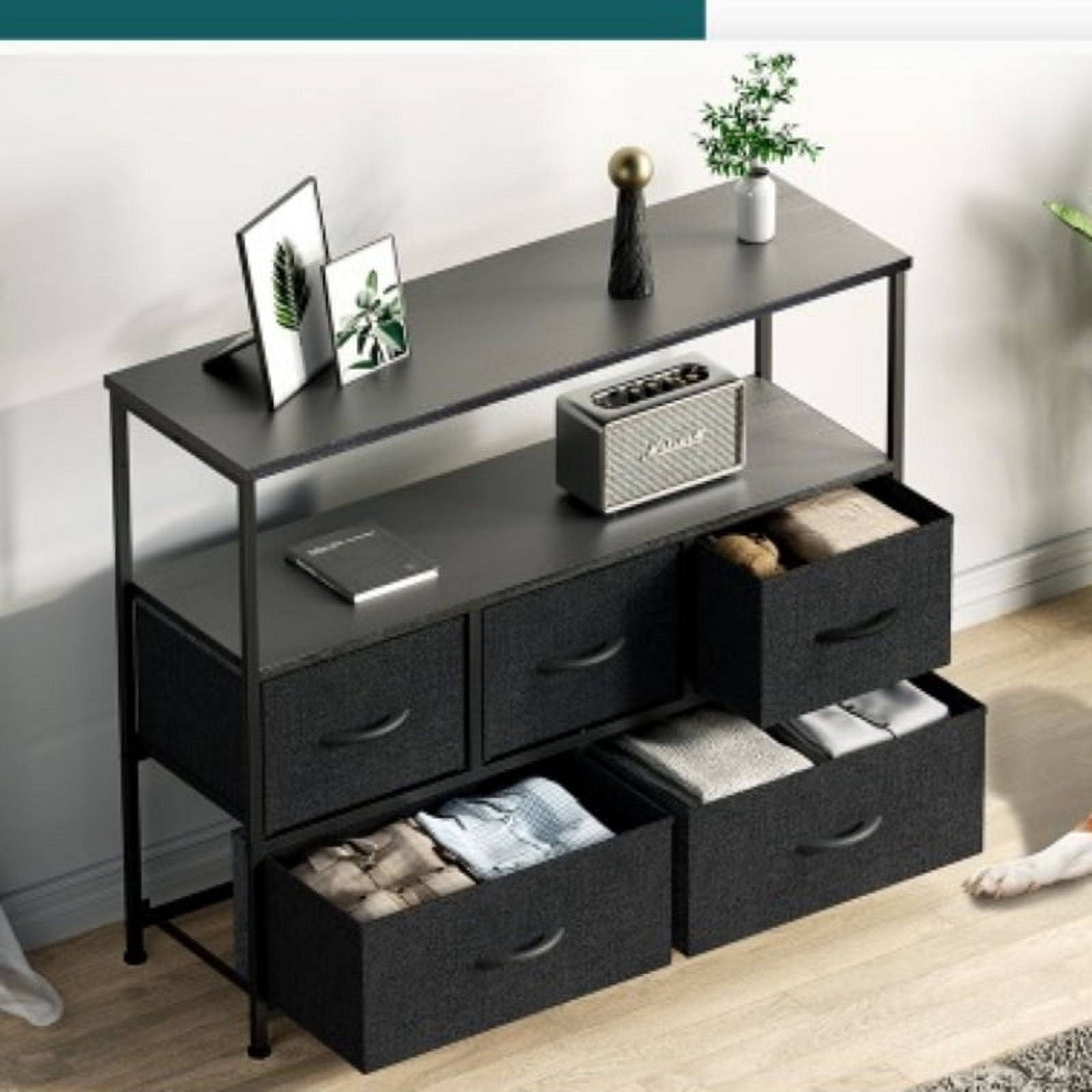 Zateety Bedroom Dressing Table, Fabric Dressing Table, Wardrobe, 5 ...