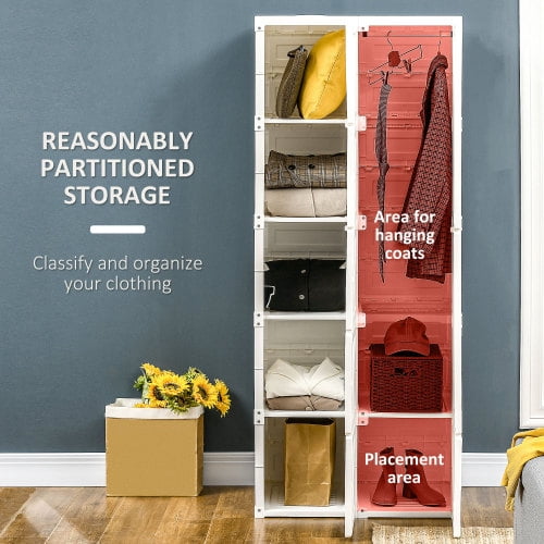 Zateety Portable Wardrobe Closet, Folding Bedroom Armoire, Clothes ...
